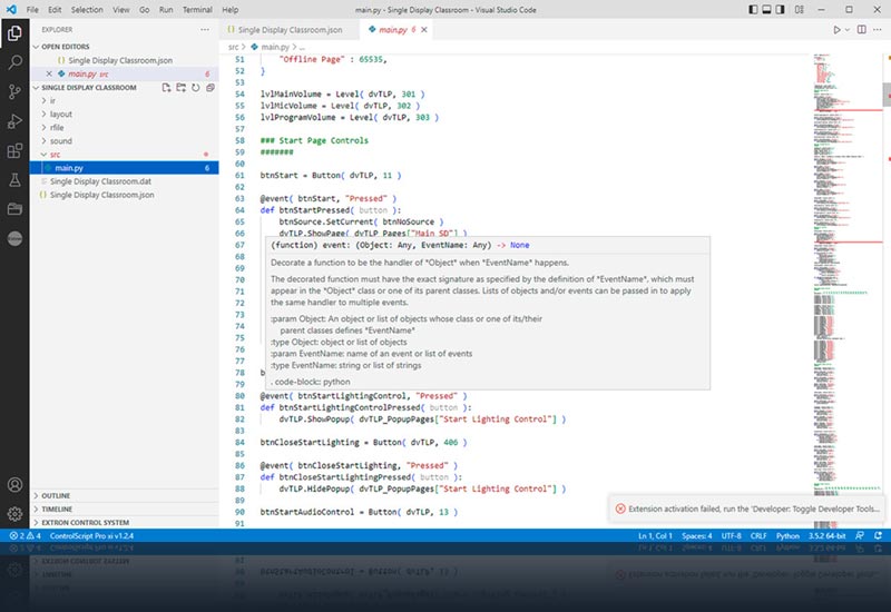 Programmierung von Steuerungssystemen | Extron