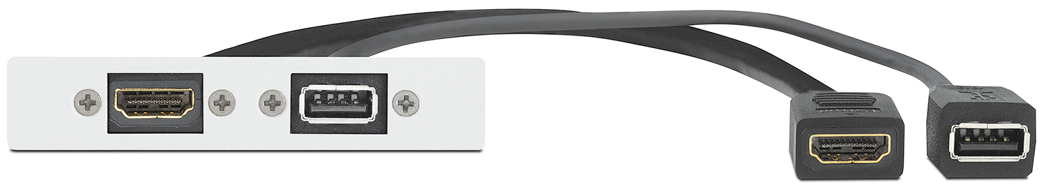 One HDMI Female, One USB A 2.0 Female on Pigtails - Architectural ...