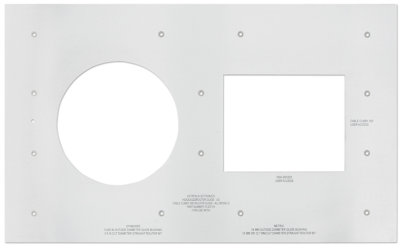 切り抜き用テンプレート - Architectural Connectivity | Extron