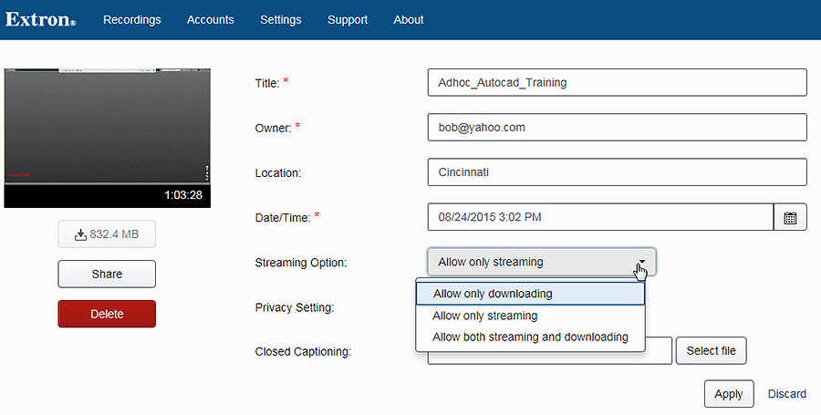 Streaming Content Manager - Digital Video Products | Extron