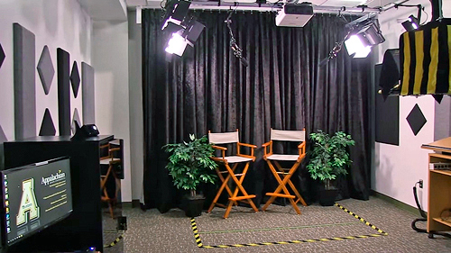 El centro de grabación de vídeo de la Belk Library en la Appalachian ...